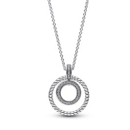 Privezak i ogrlica Pandora Signature pavé i perlice | Official Pandora ...